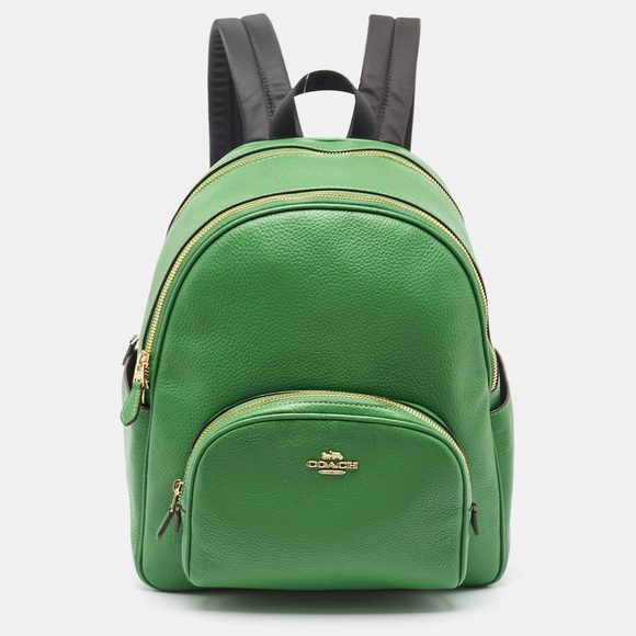 Coach | Bags | Coach Green Leather Court Backpack | Poshmark